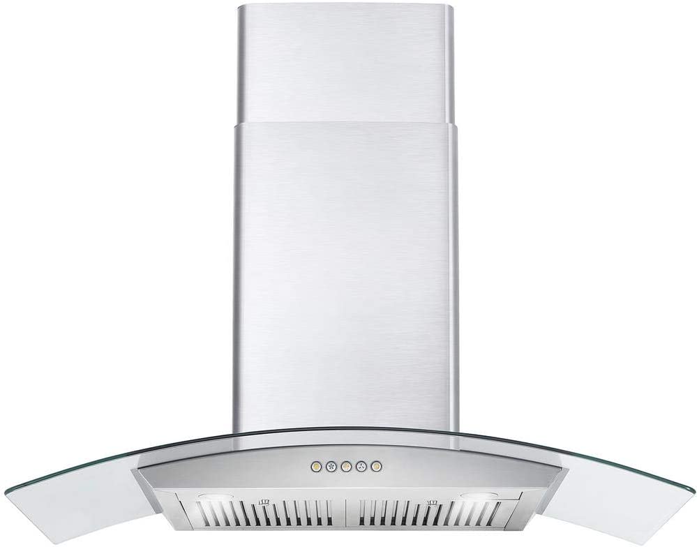 Cosmo - 36 in. Ductless Wall Mount Range Hood in Stainless Steel with ...